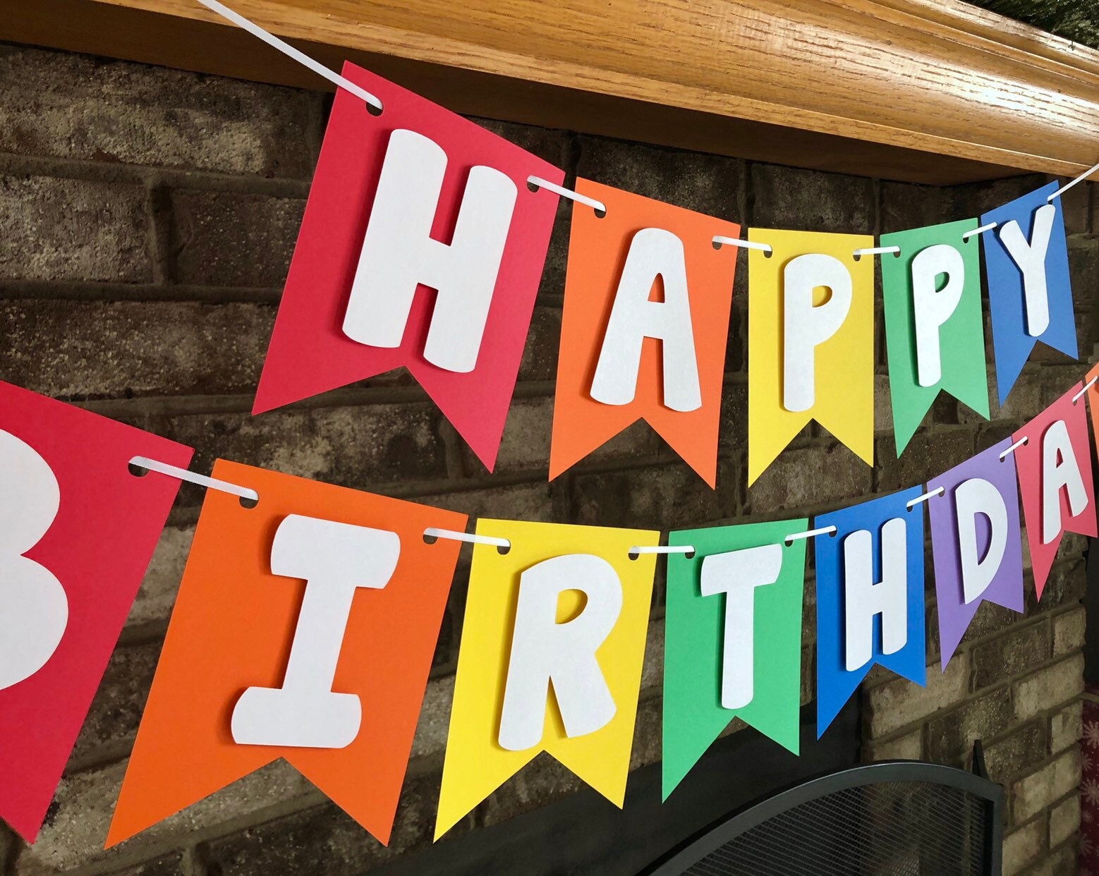 Rainbow Birthday Banner Happy Birthday Decorations Rainbow - Etsy