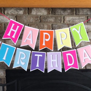 Rainbow Banner Rainbow Decorations, Happy Birthday Theme Banner - Etsy