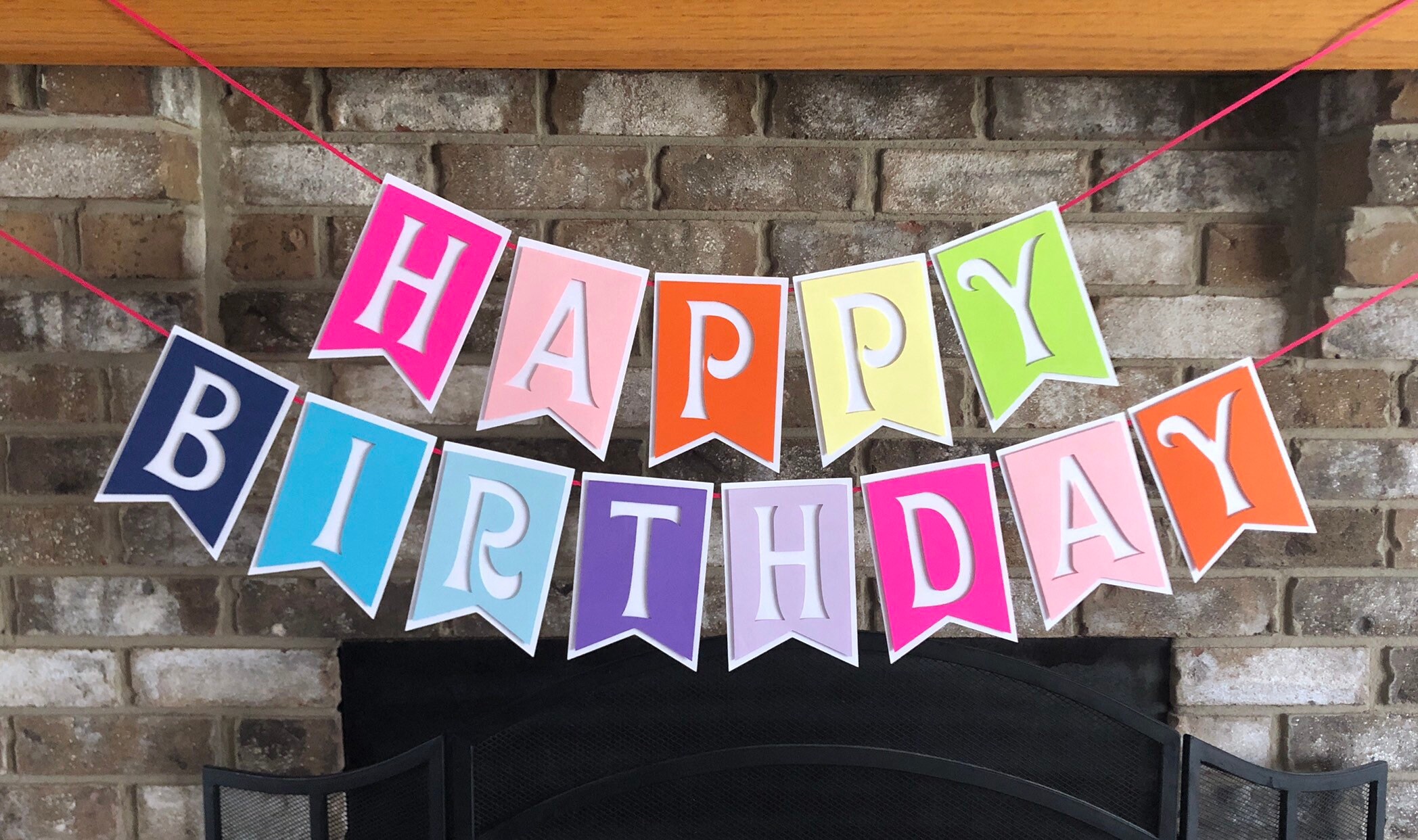 Rainbow Banner Rainbow Decorations Happy Birthday Theme - Etsy