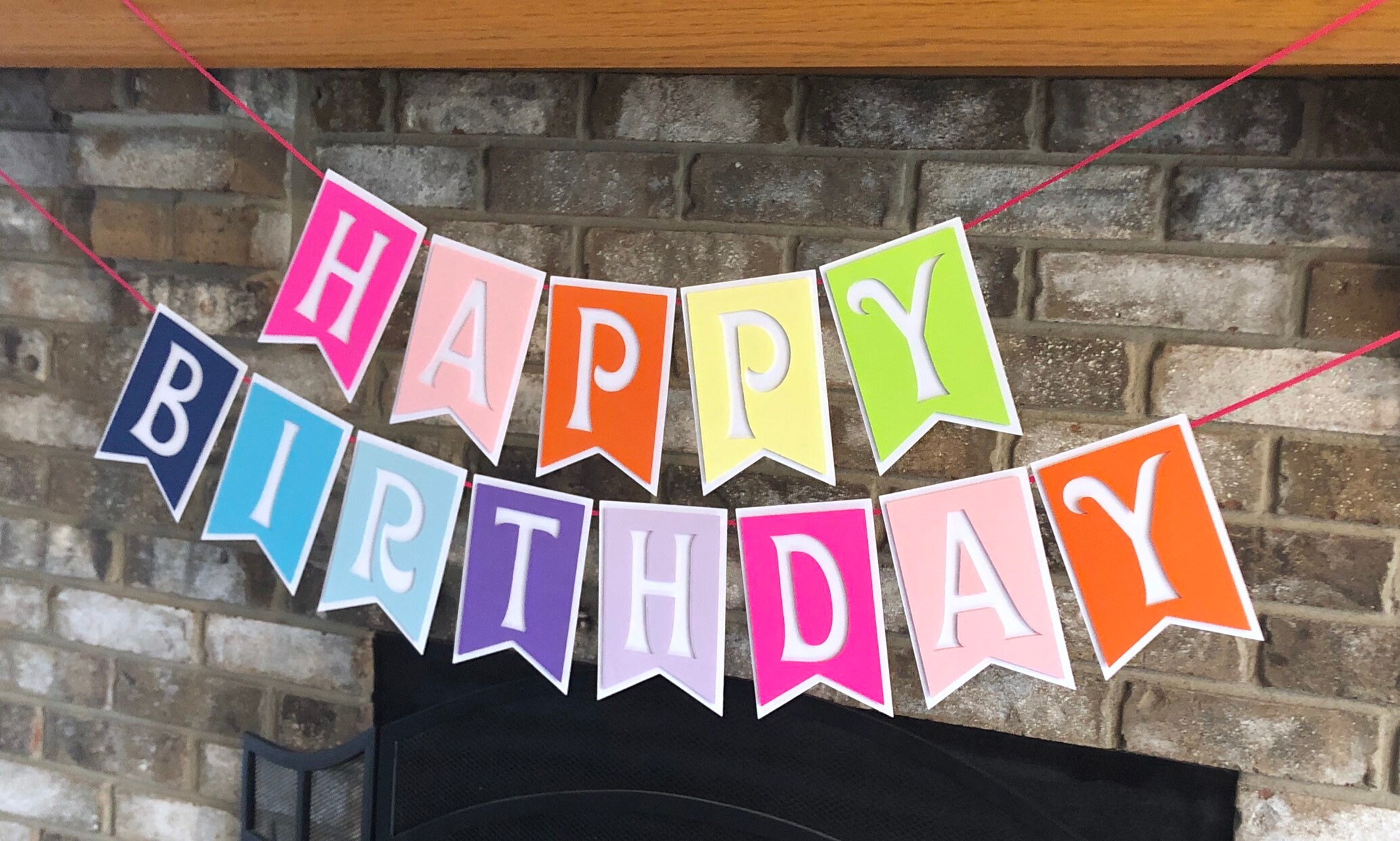 Rainbow Banner Rainbow Decorations Happy Birthday Theme - Etsy