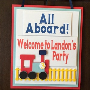 Happy Birthday Train Banner, All Aboard Sign, Conductor Party Theme - Etsy
