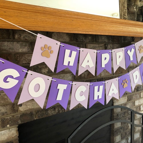Happy Gotcha Day Banner Pet Adoption Banner Dog Banner Cat - Etsy