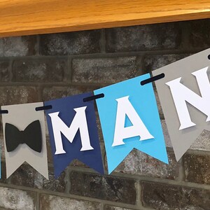 Little Man Banner Bow Tie Theme 1st Birthday Lil Man - Etsy