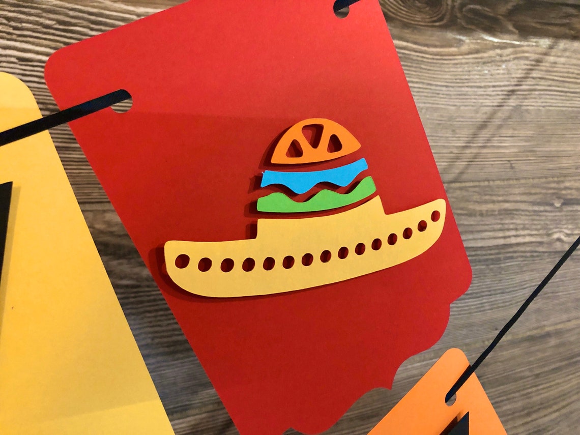 Fiesta Birthday Banner Taco Bar Party Decorations Cinco De - Etsy