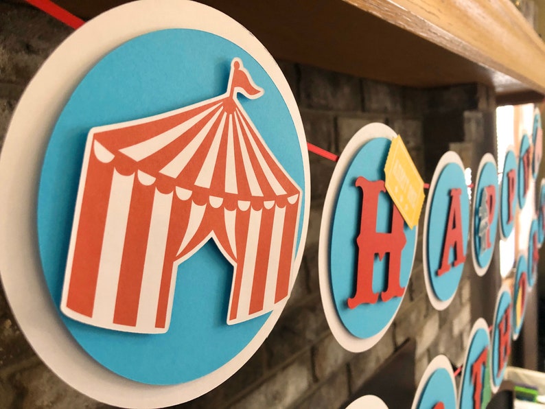 Circus Birthday Banner Carnival Party Birthday Big Top - Etsy
