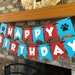 Paw Print Birthday Banner Dog Themed Party Puppy Happy - Etsy