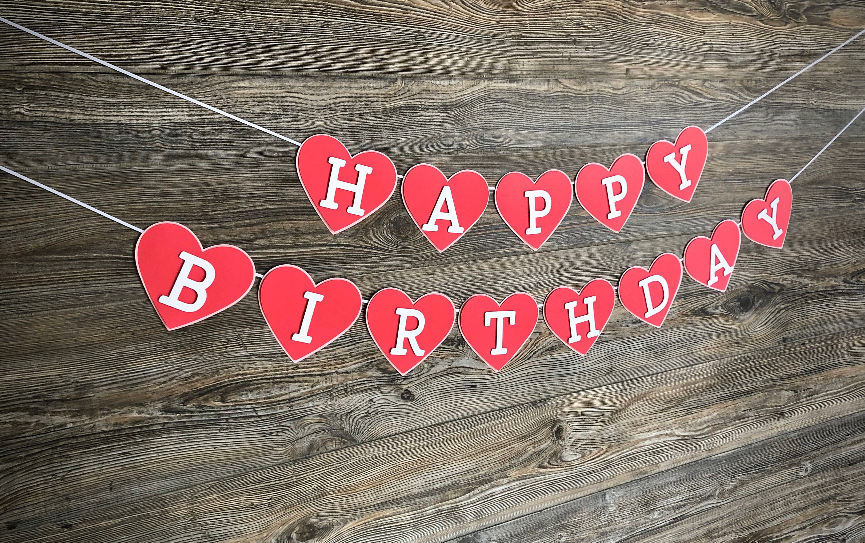 Valentines Day Heart Birthday Banner - Etsy