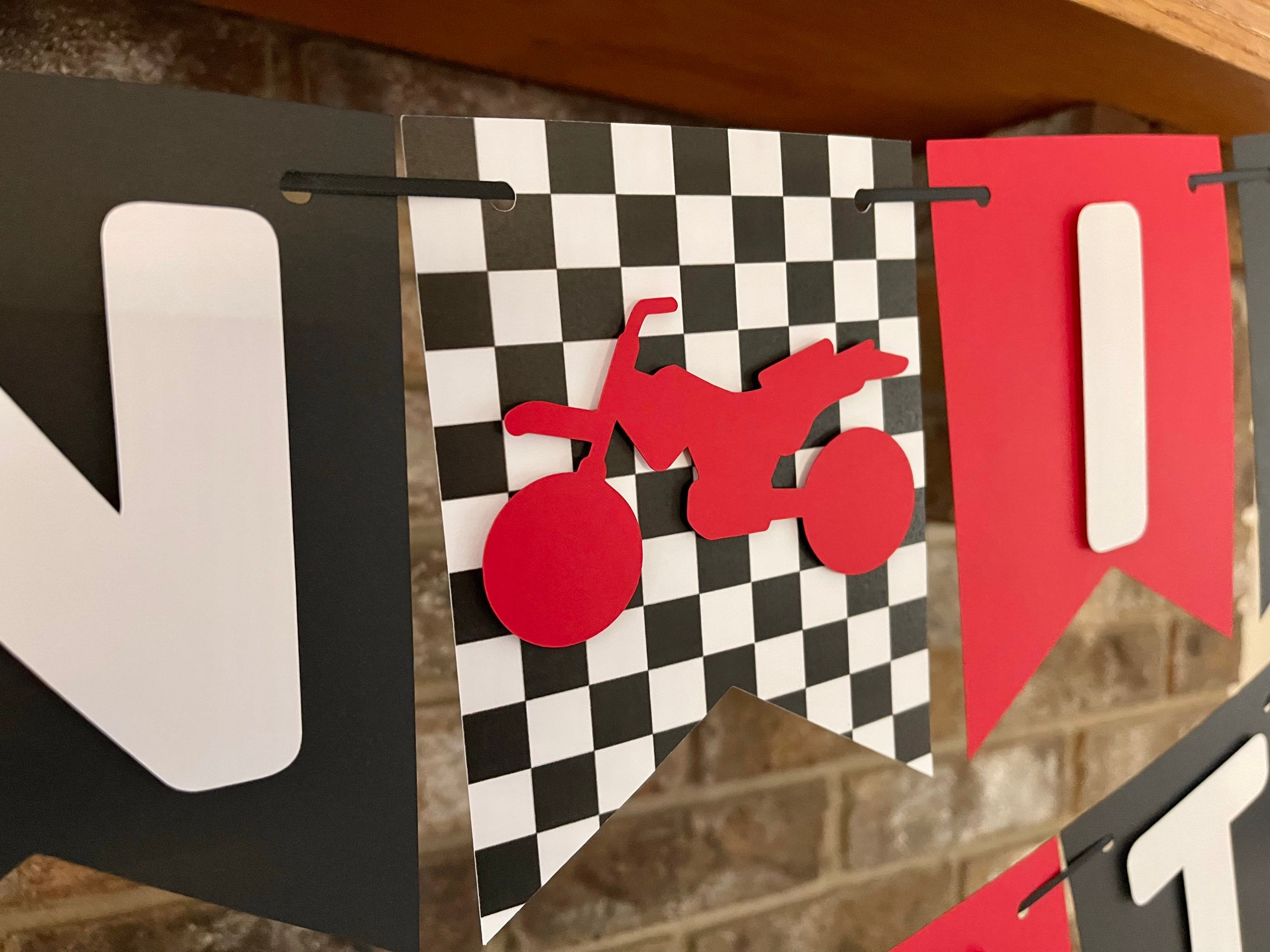 Dirtbike Two Fast Birthday Banner Motorcycle Party Theme | Etsy