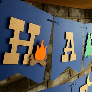Camping Happy Birthday Banner, Camp Theme Party - Etsy