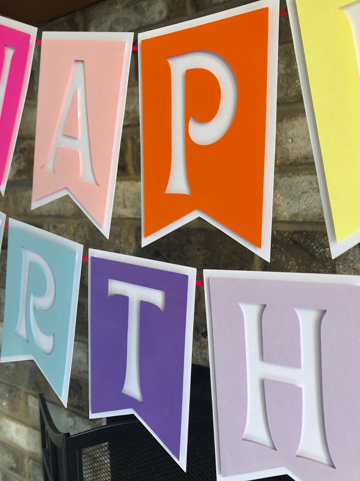 Rainbow Banner Rainbow Decorations Happy Birthday Theme - Etsy