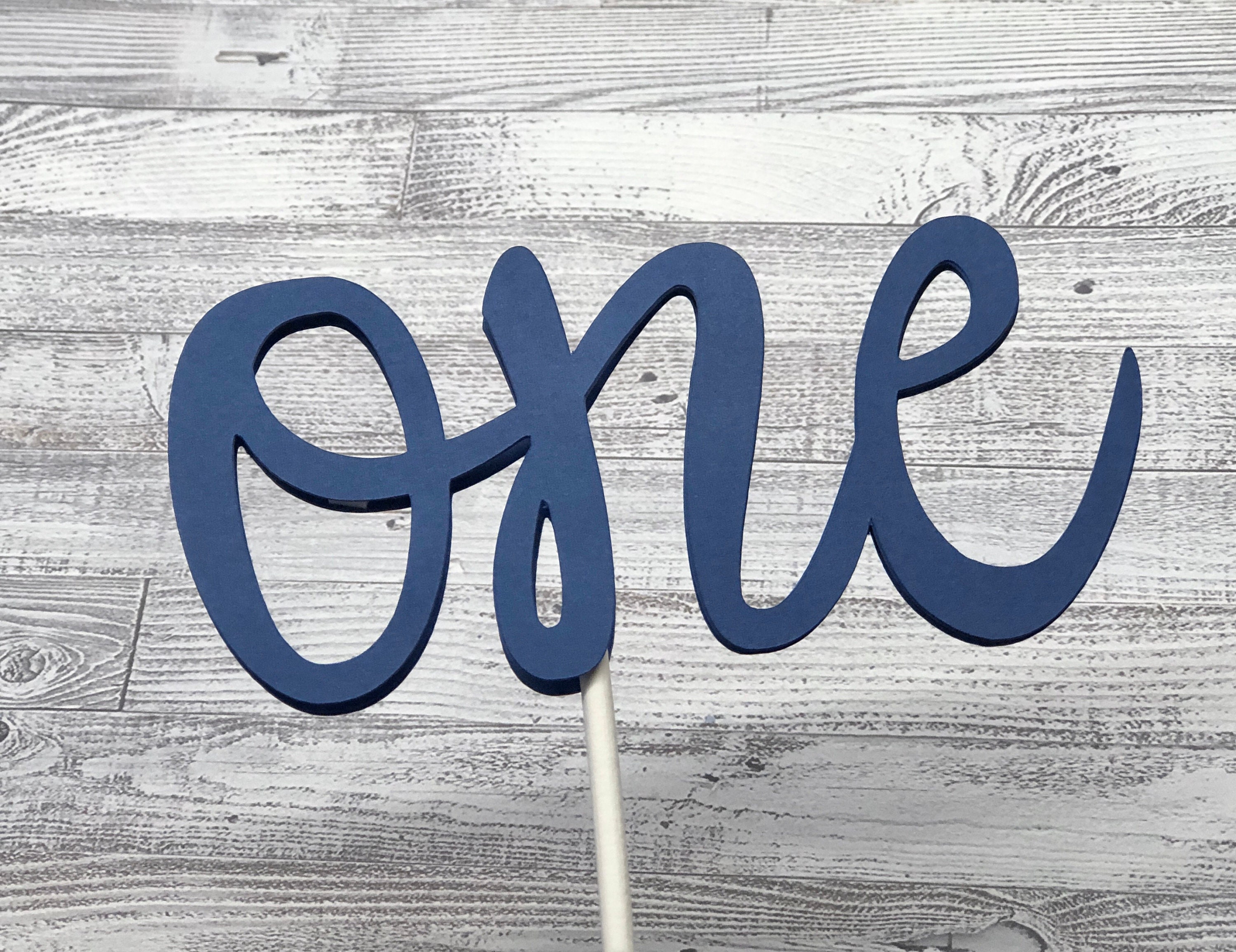 One Cake Topper Blue First Birthday Decoration 1 Smash - Etsy