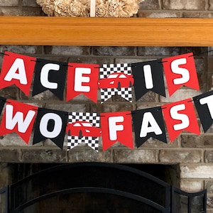 Two Fast Birthday Banner Personalized - Etsy