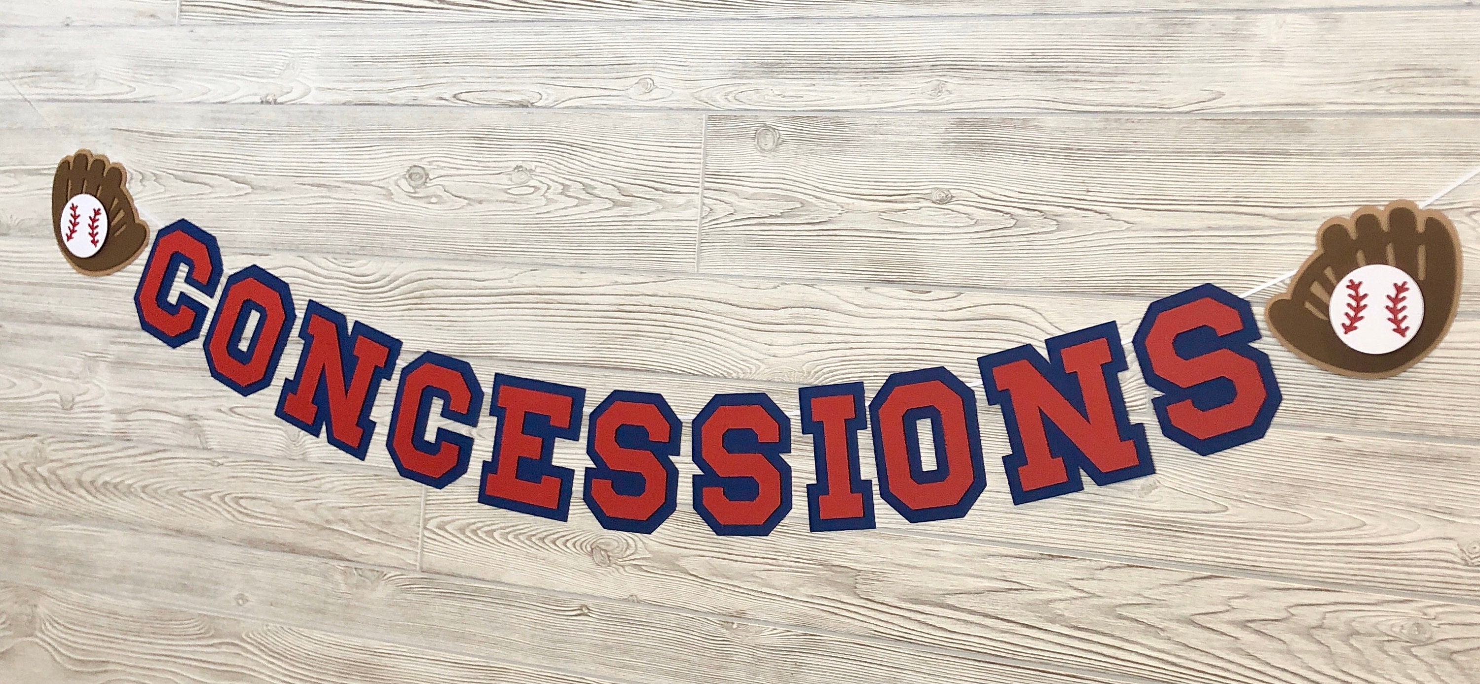 Baseball Concessions Banner Sports Themed Birthday Party - Etsy