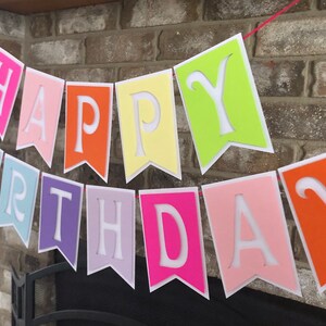 Rainbow Banner Rainbow Decorations, Happy Birthday Theme Banner - Etsy