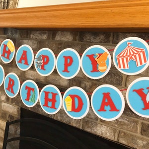Circus Birthday Banner Carnival Party Birthday Big Top Decorations ...