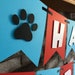 Paw Print Birthday Banner Dog Themed Party Puppy Happy Birthday Pawty ...