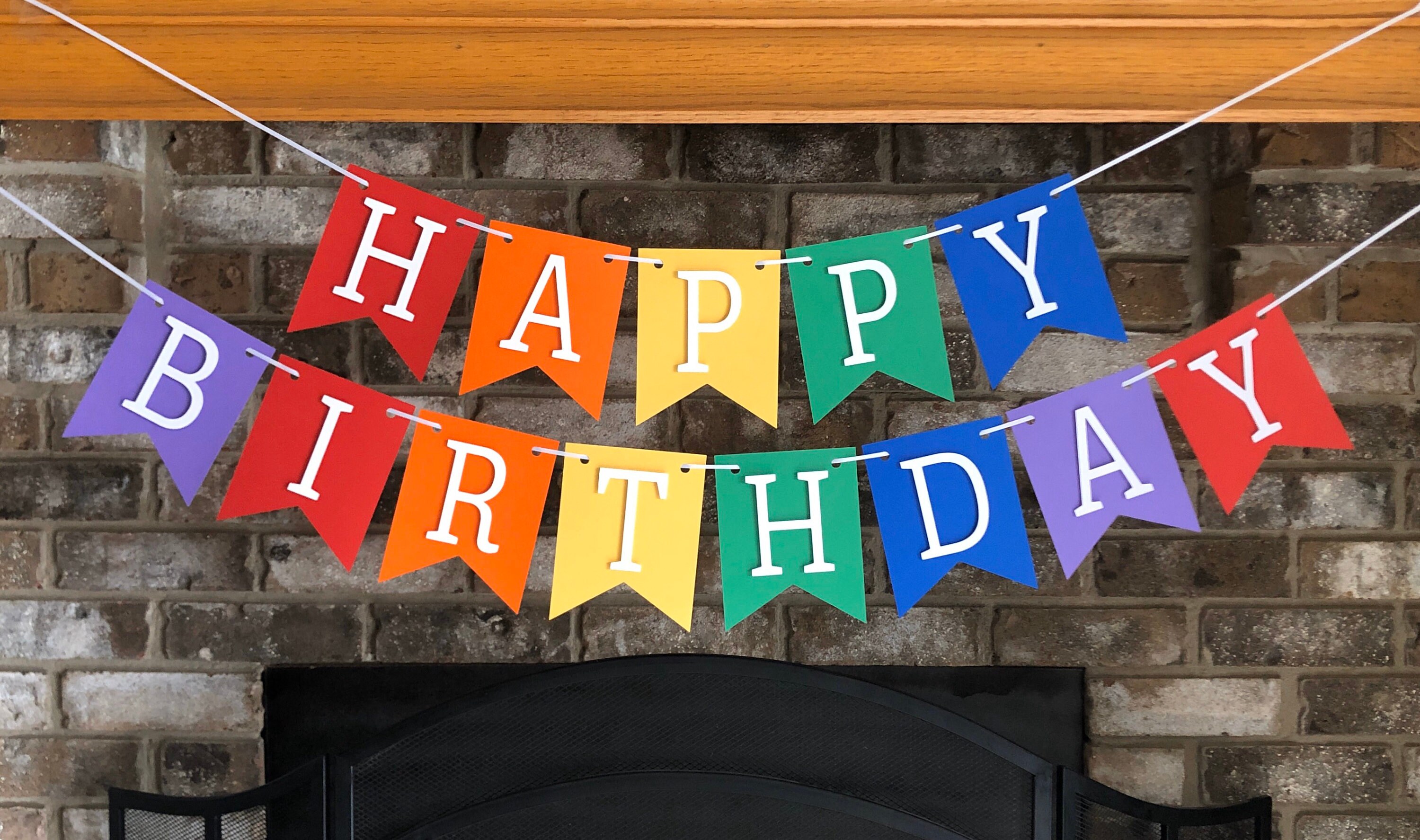 Rainbow Themed Party Banner Happy Birthday Decorations | Etsy