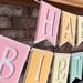 Rainbow Birthday Banner, Pastel Themed Party, Easter Decorations - Etsy