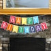 Rainbow Birthday Banner Personalized Colorful Party Happy - Etsy