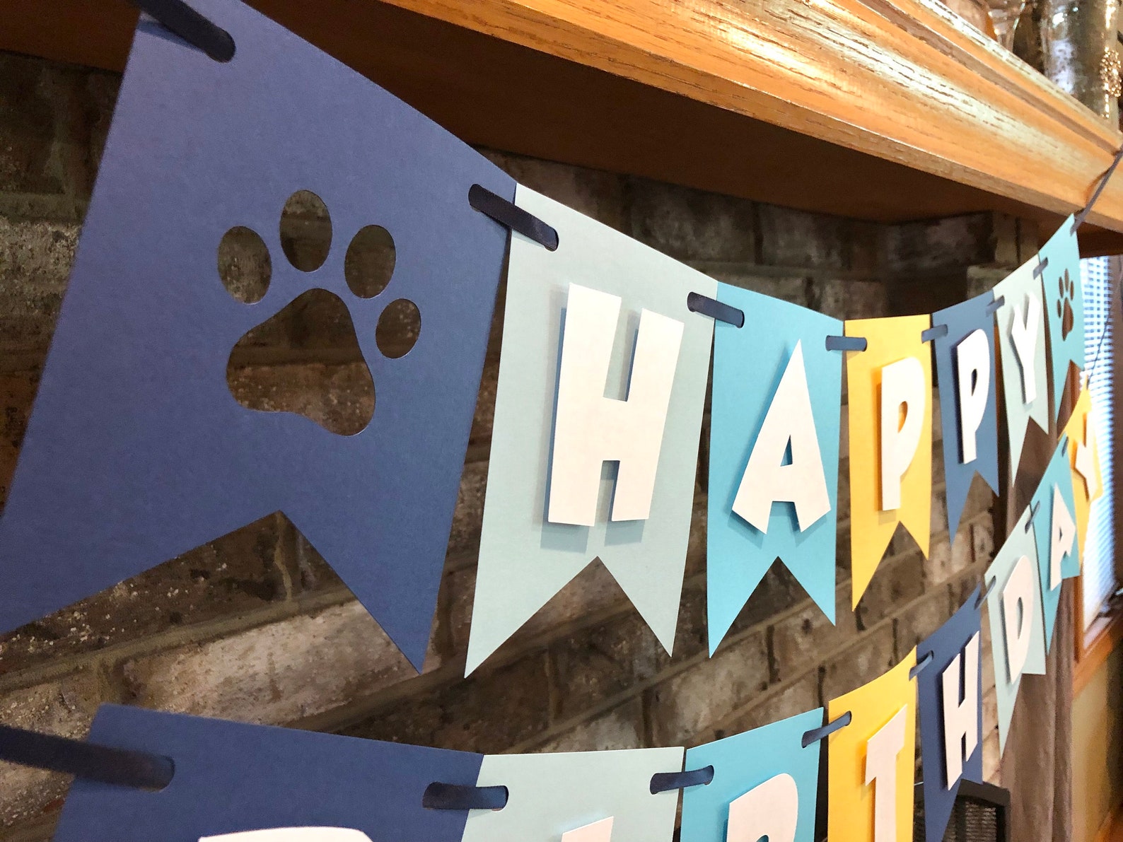 Puppy Dog Birthday Banner Dog Themed Party Paws Boys Party | Etsy