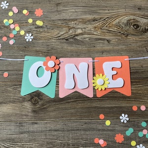 Hippie Birthday Banner Daisy Party Theme Two Groovy Psychedelic ...