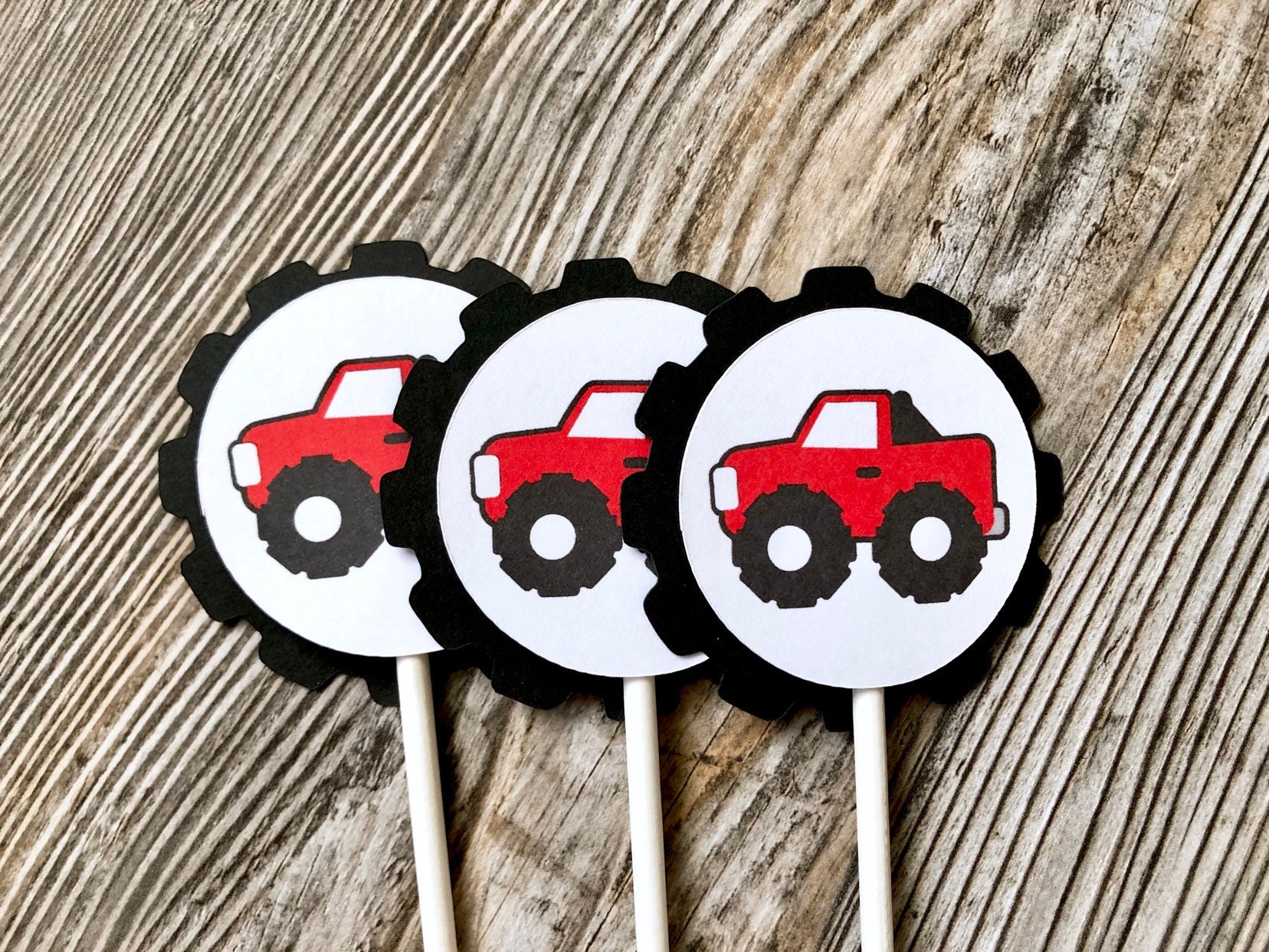 Happy Birthday Monster Truck Banner, Two Fast Party Theme, Demolition ...