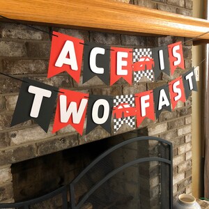 Two Fast Birthday Banner Personalized - Etsy
