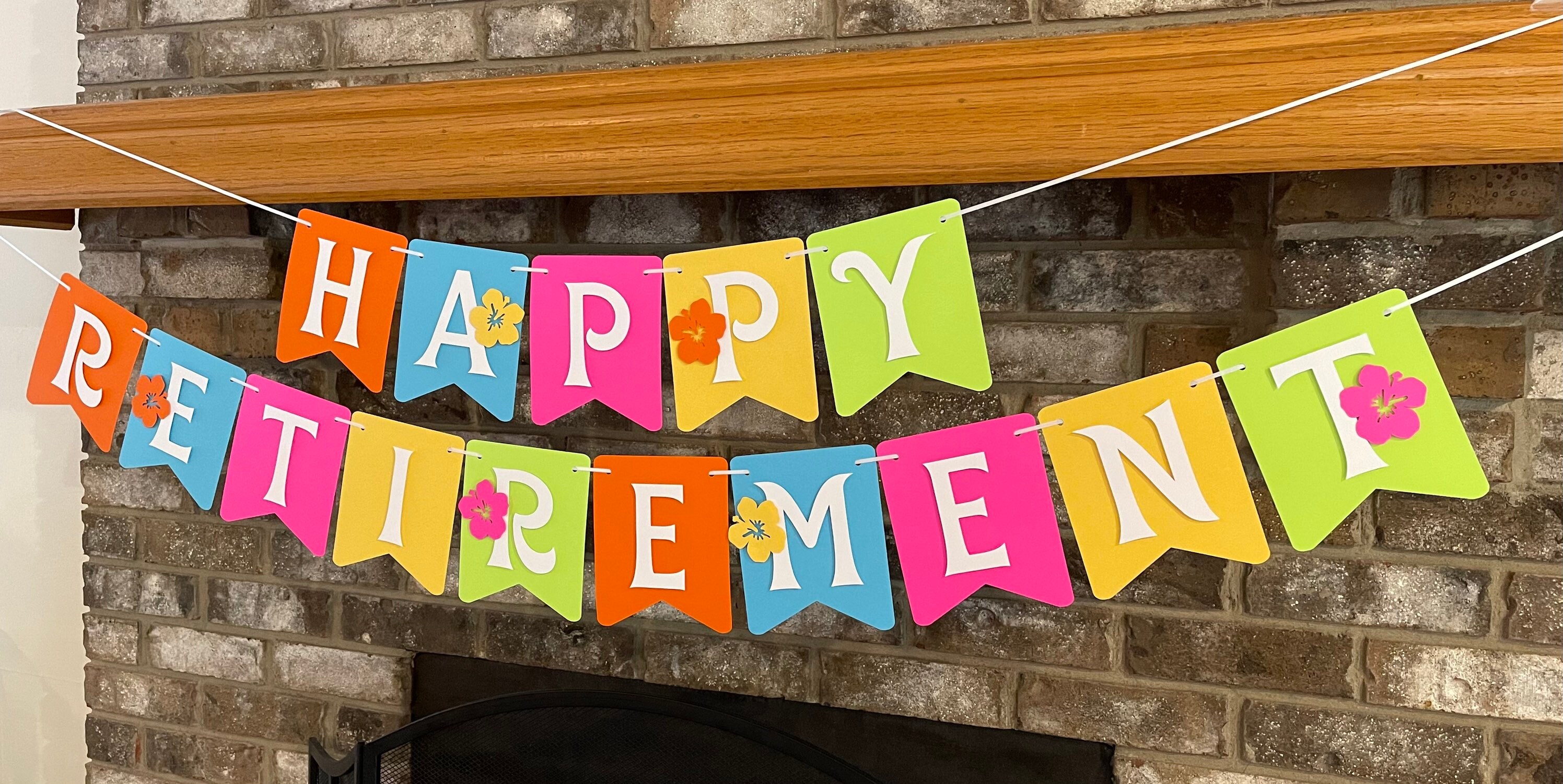 Happy Retirement Banner Luau Theme Beach Retirement Party | Etsy