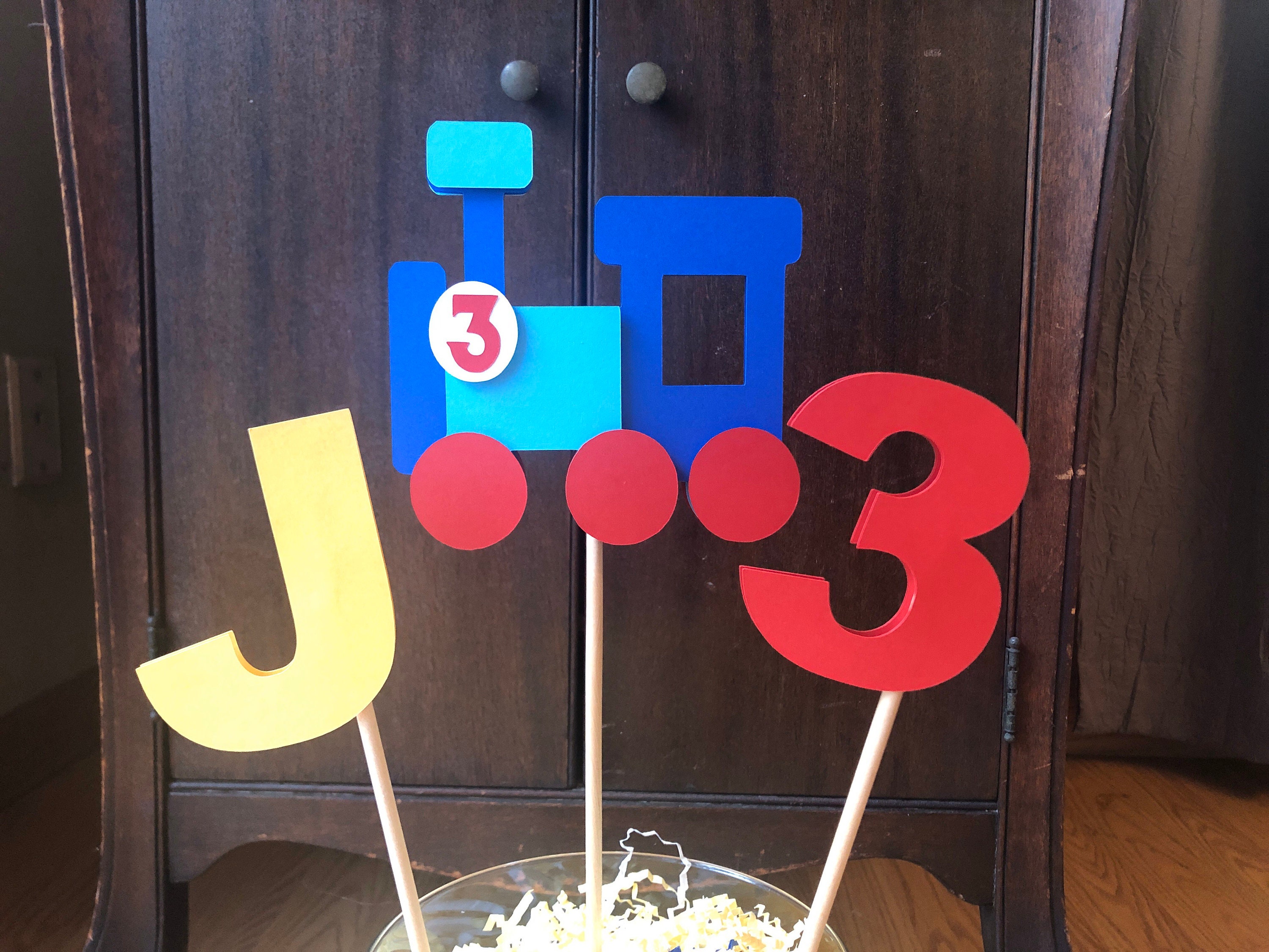 Train Centerpiece Sticks Birthday Party Decorations Little | Etsy