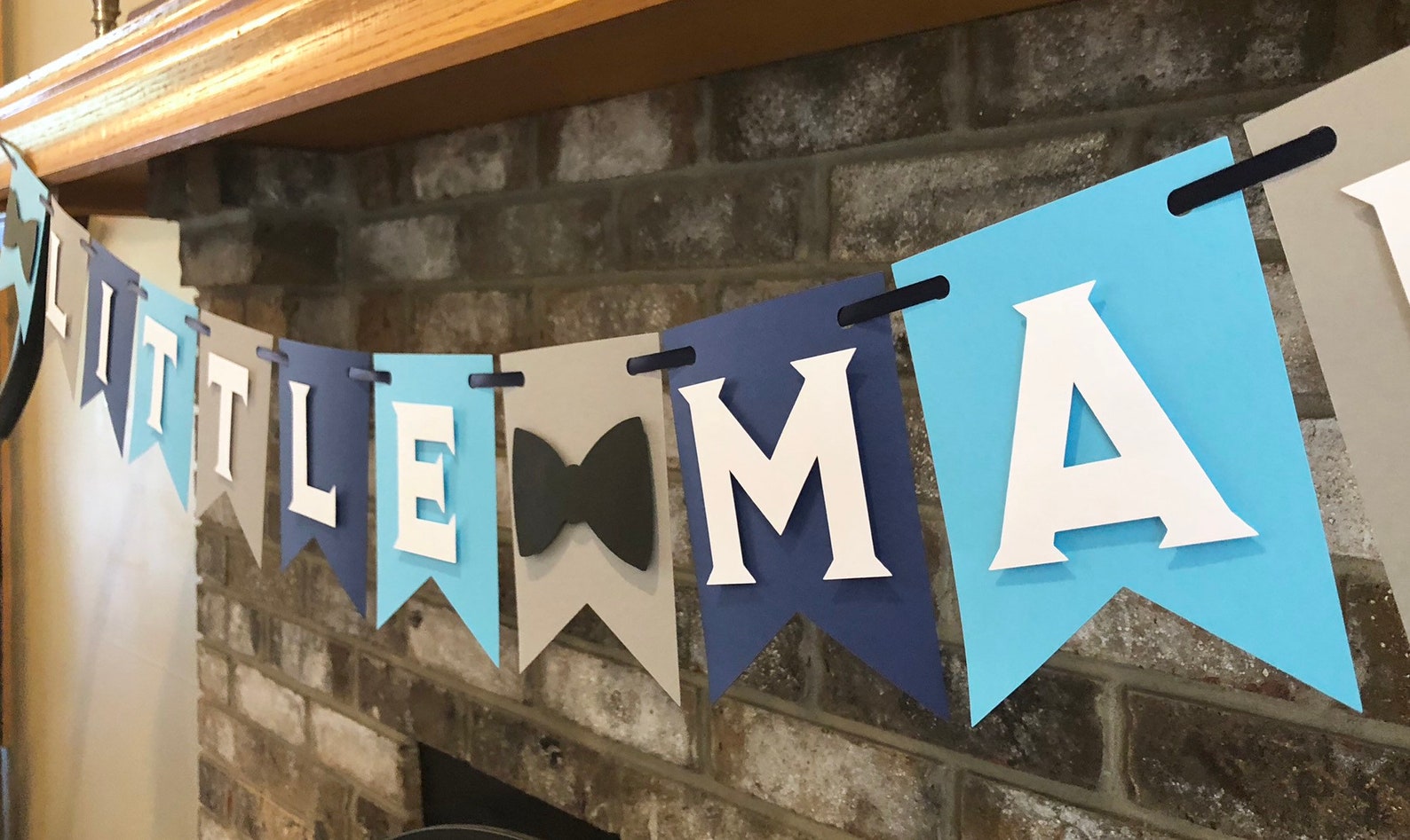 Little Man Banner Bow Tie Theme 1st Birthday Lil Man - Etsy
