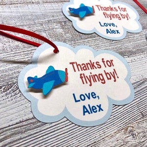 Airplane Birthday Treat Tags Personalized - Etsy