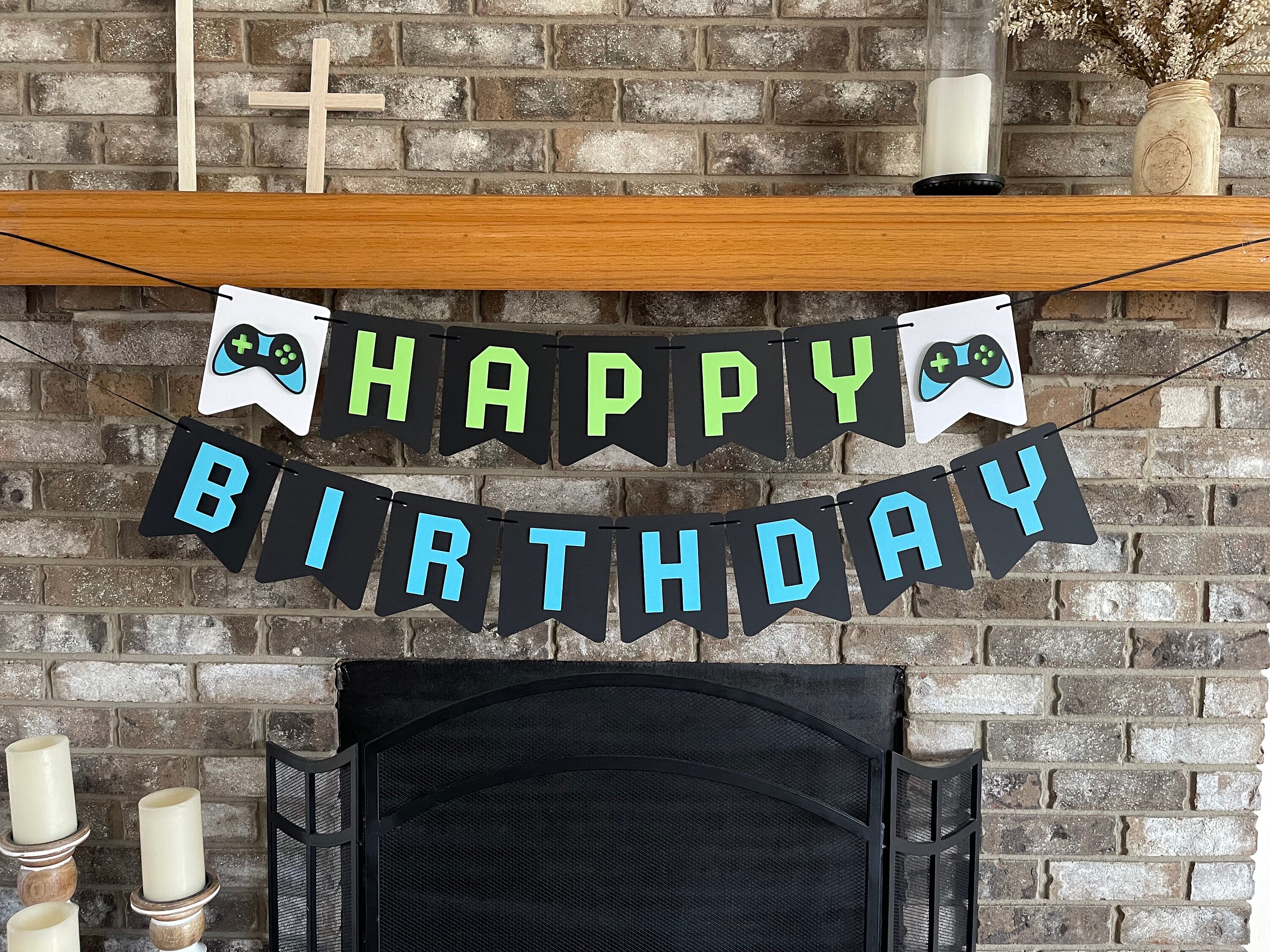 Video Game Happy Birthday Banner, Gaming Party Theme, Gamers ...