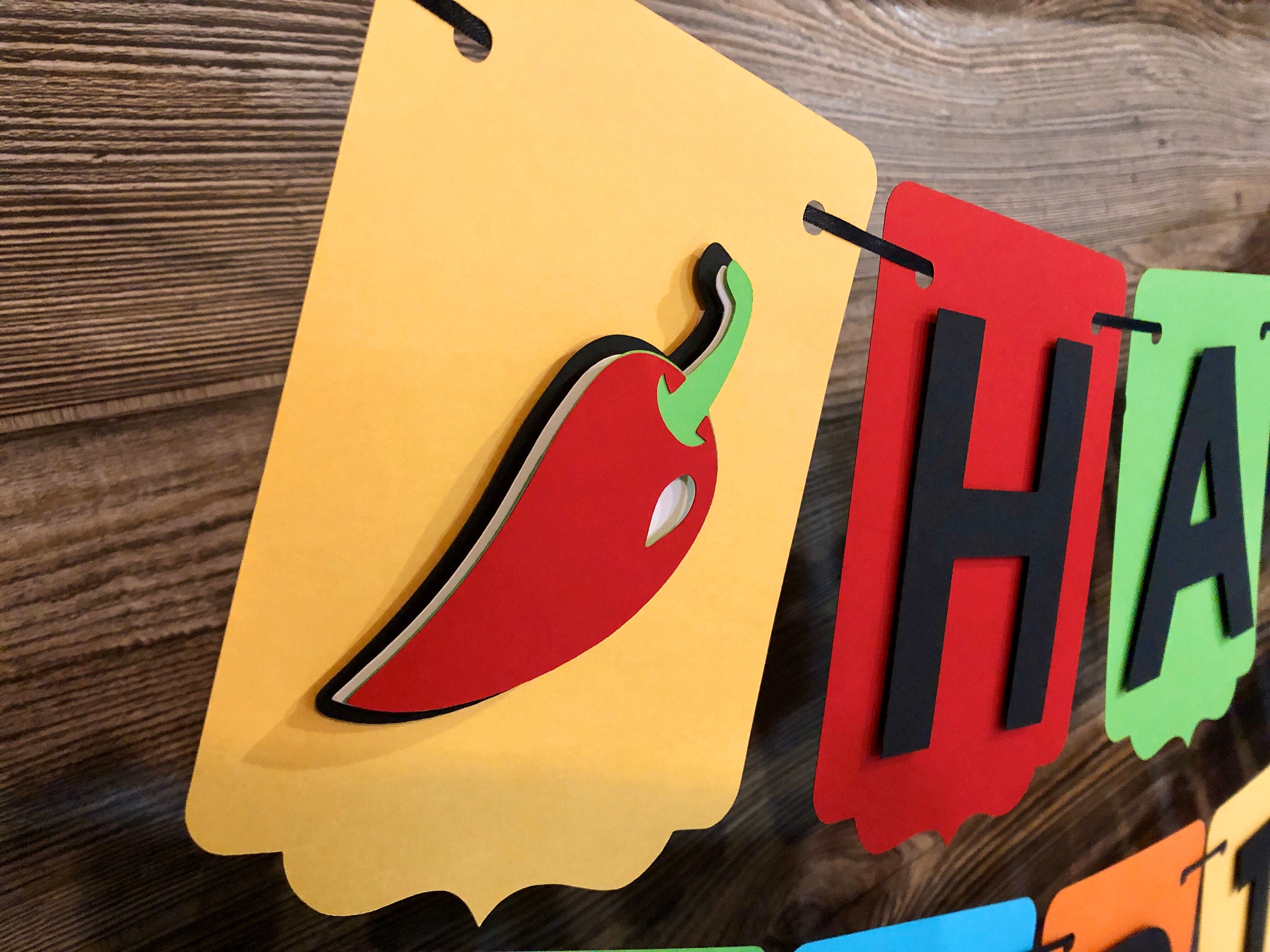 Fiesta Birthday Banner Taco Bar Party Decorations Cinco De - Etsy