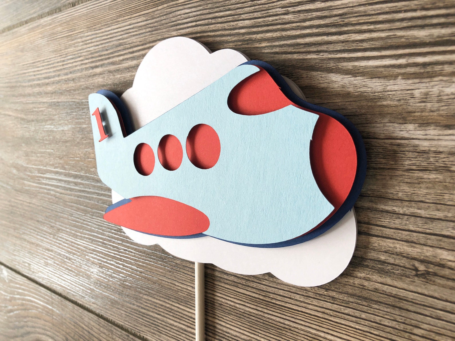 Airplane Cake Topper Time Flies Themed Party Aviation | Etsy