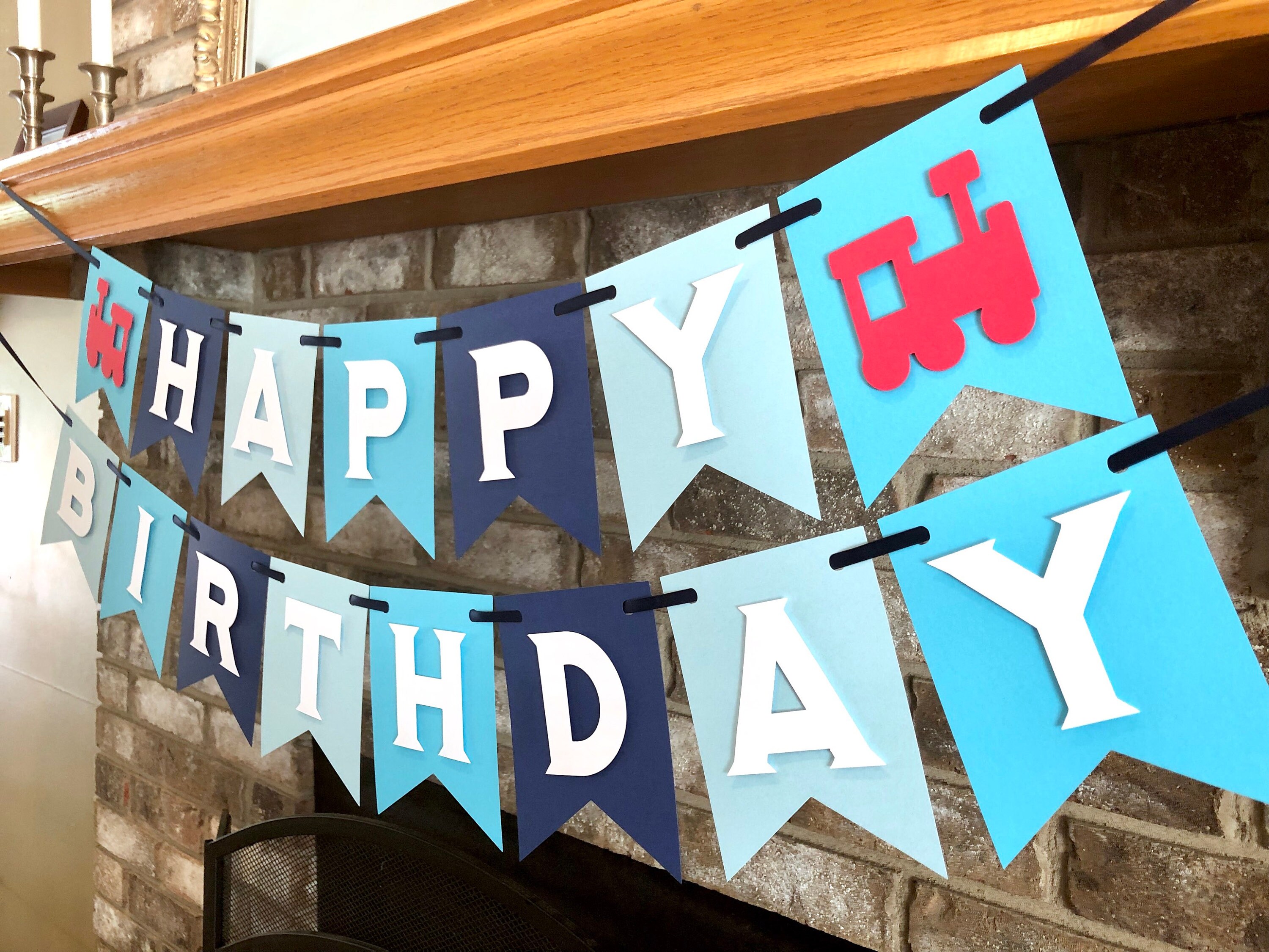 Train Birthday Banner Transportation Theme All Aboard | Etsy