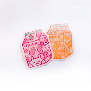 Bun Milk & Shib Milk Sticker - Holographic Glitter (scrapbooking ...