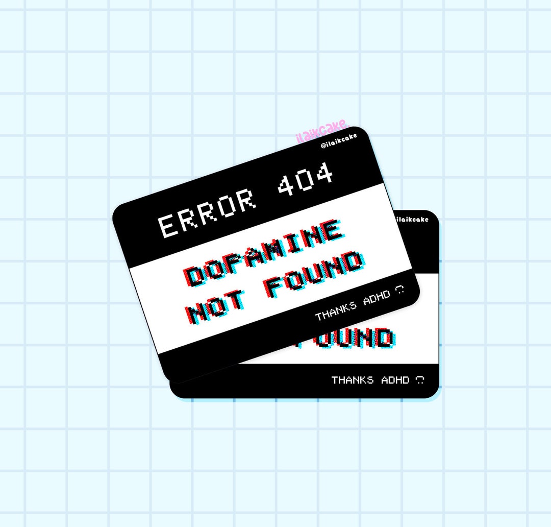 Adhd-core Dopamine Not Found Sticker scrapbooking / Diary Journal ...