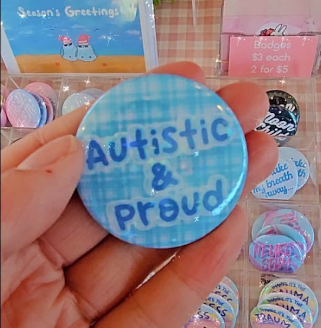 Autistic & Proud Button/badge - Etsy