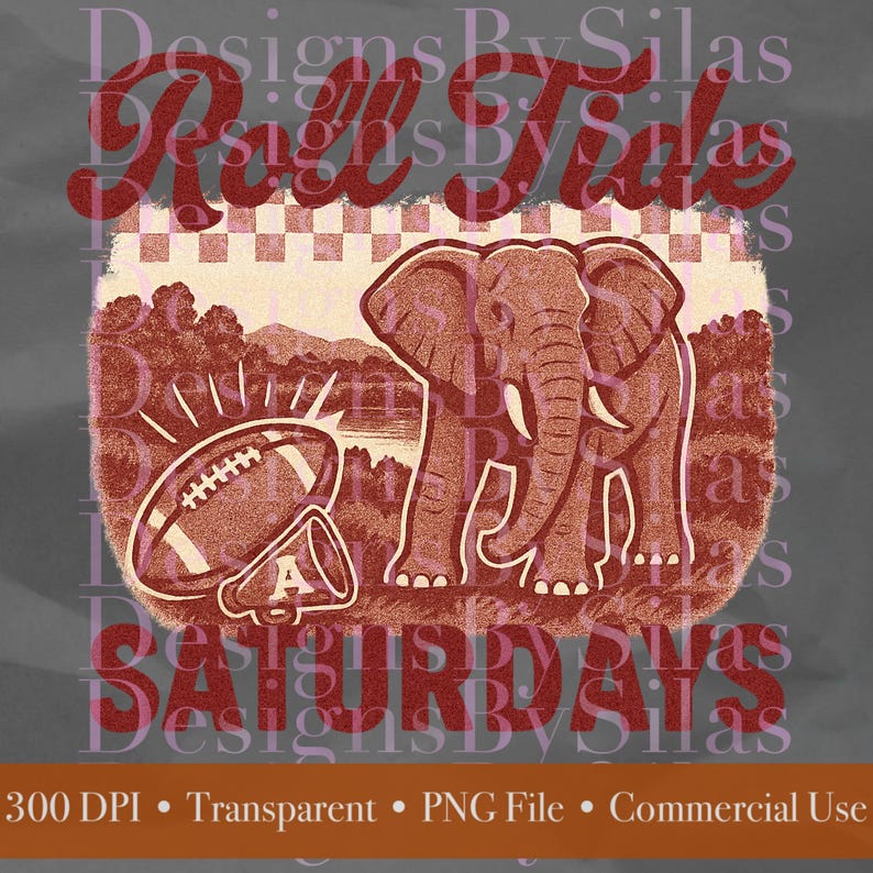 Retro Alabama Elephant Mascot Clipart | Fall College Football Saturdays ...