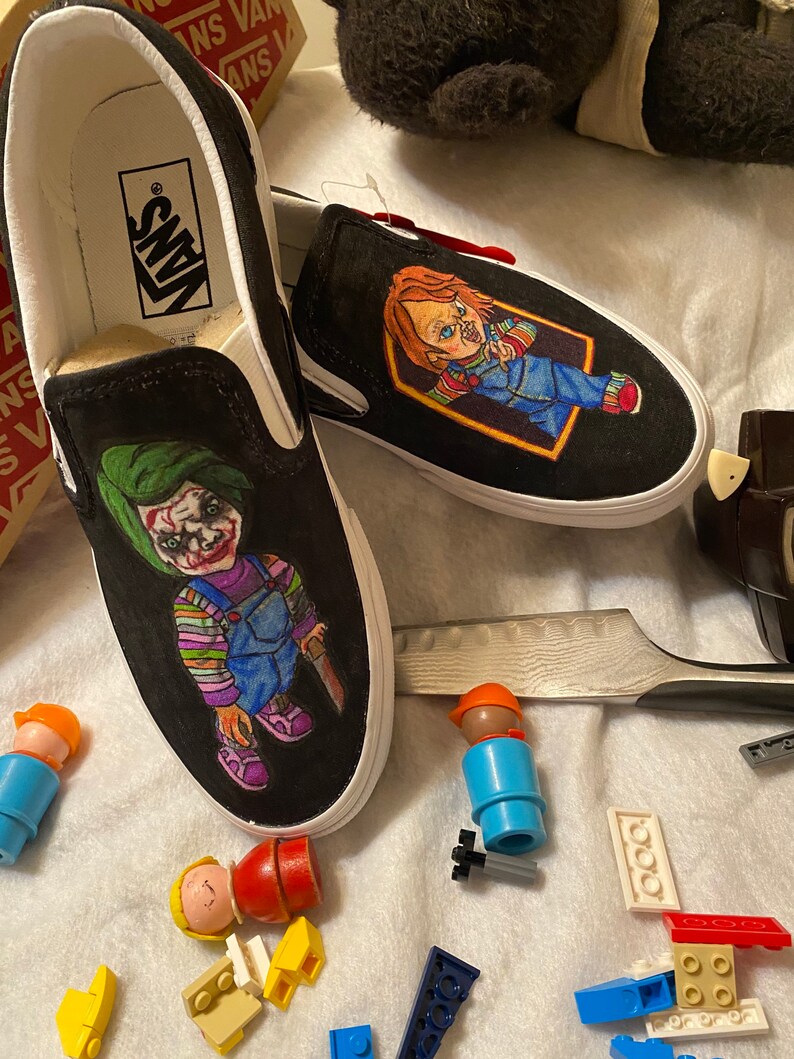 Childs Play Chucky Custom Vans | Etsy