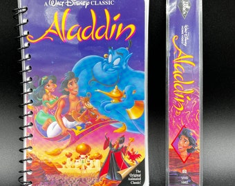 Recycled/upcycled Disney VHS Notebook the Lion King, Aladdin, Lilo ...