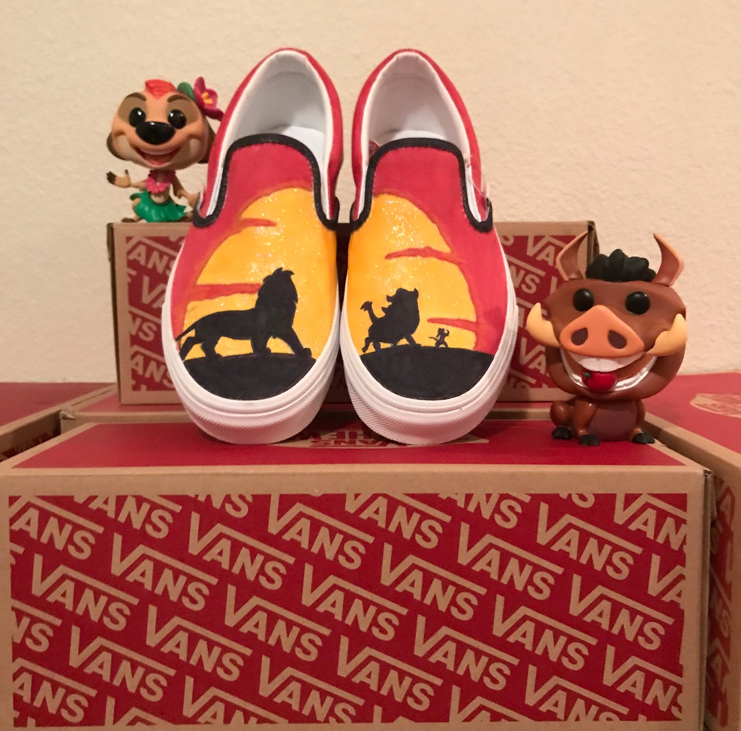 Custom Lion King Vans – Hand-painted Disney Sneakers – Personalized ...