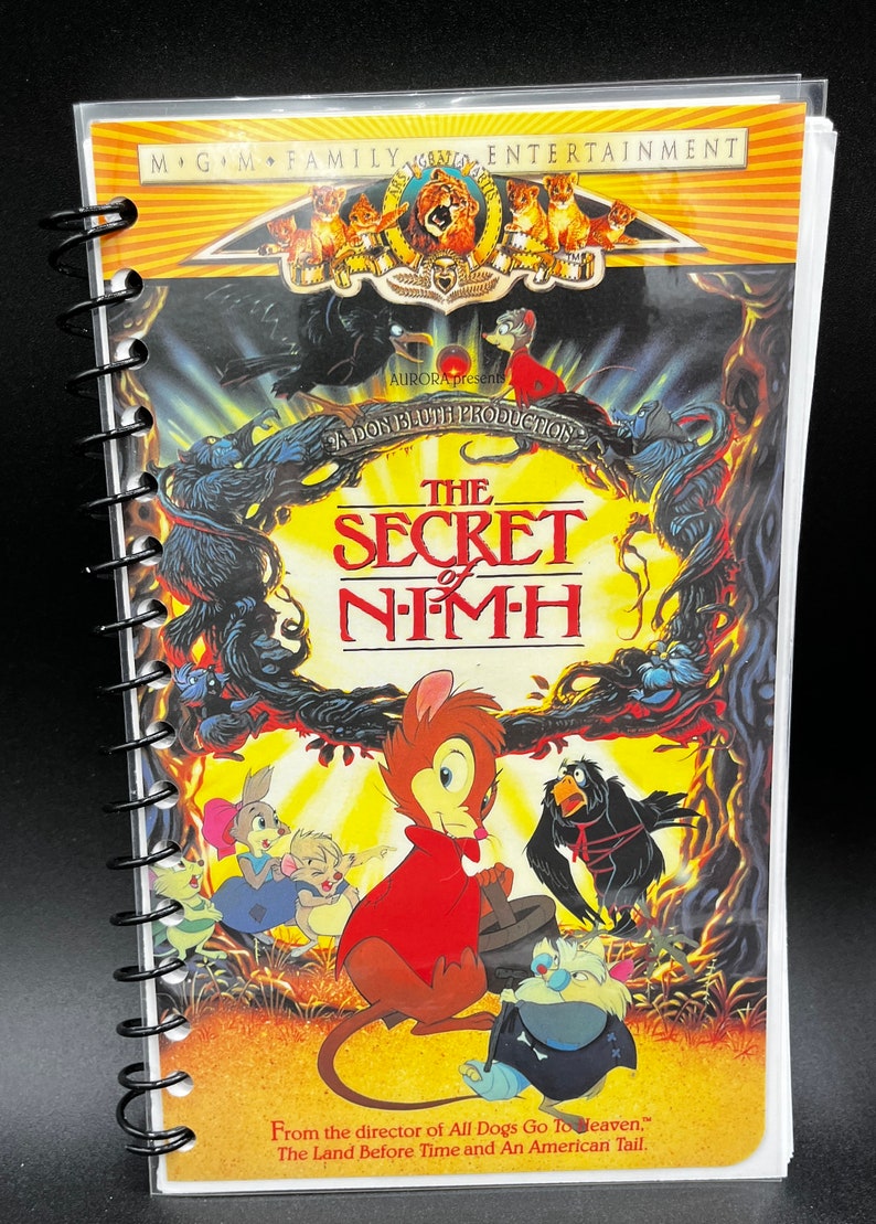 Upcycled Secret of NIMH VHS Notebook – Handmade Vintage Animated Film ...