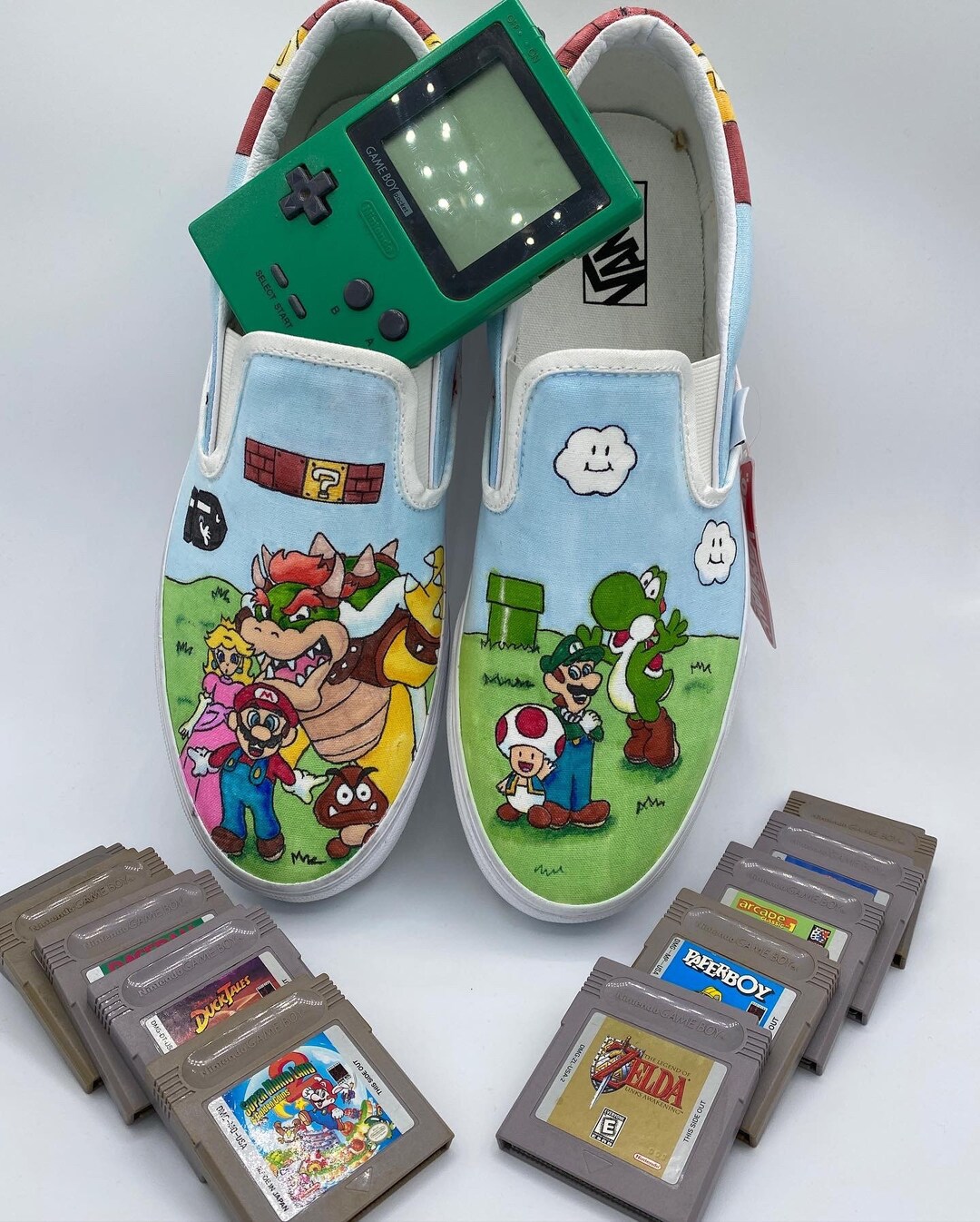 Super Mario Custom Vans - Etsy