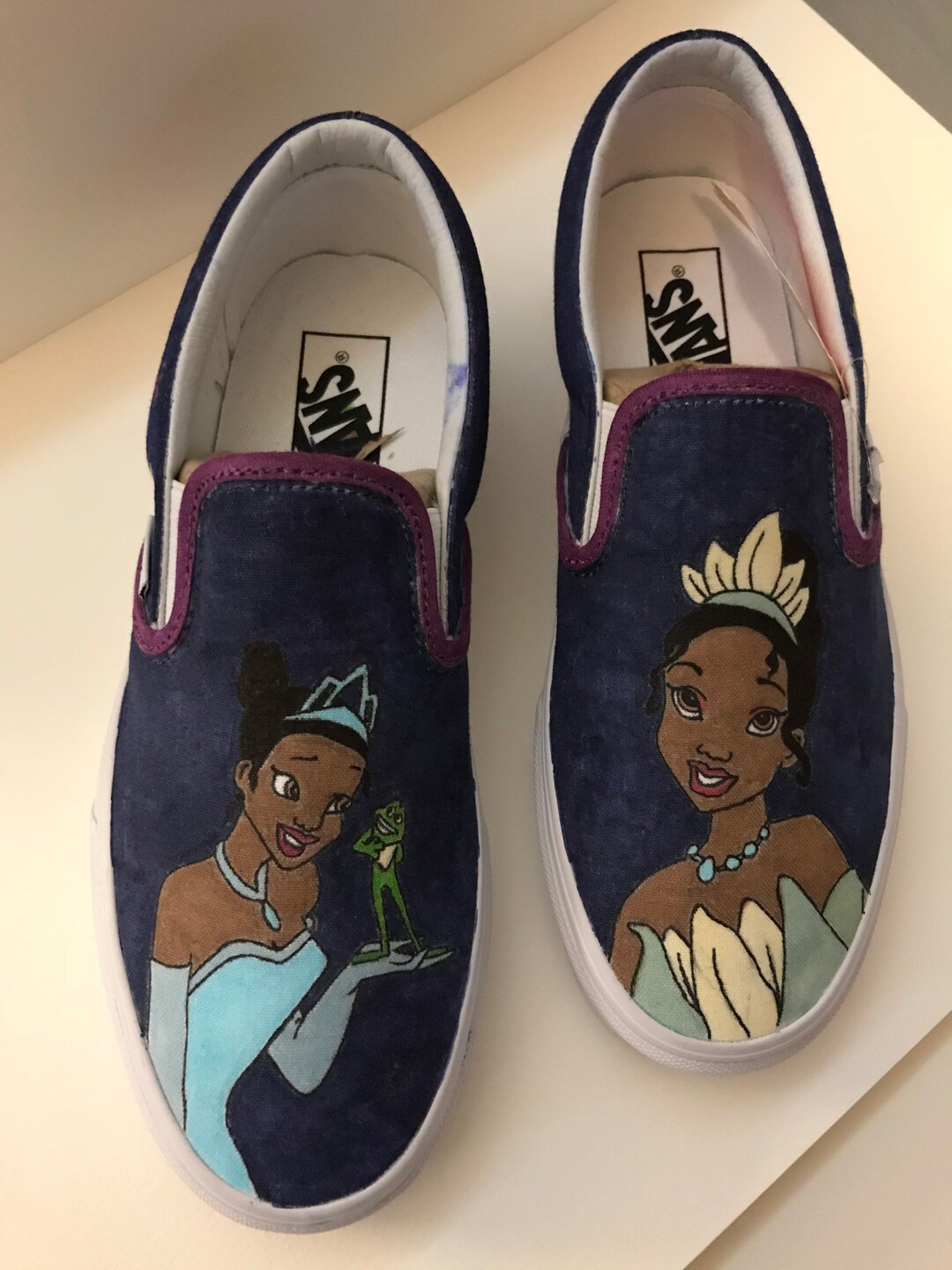 Custom Princess & the Frog Vans — Hand-painted by Sadsidekick - Etsy