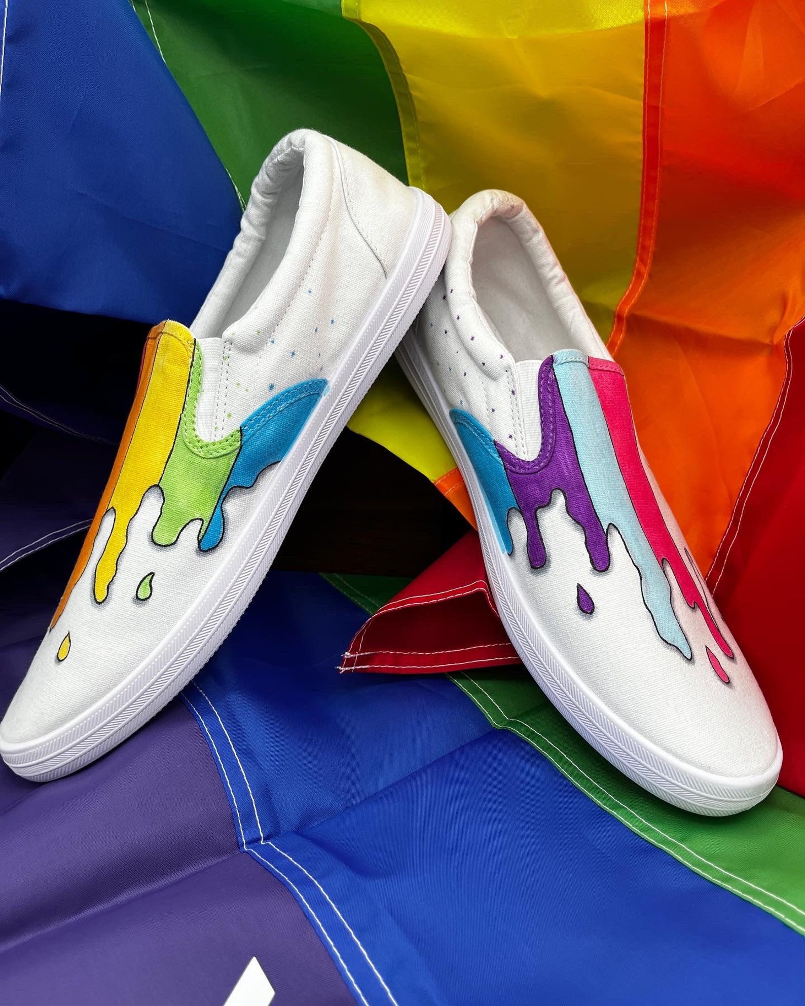 Pride Custom Vans - Etsy
