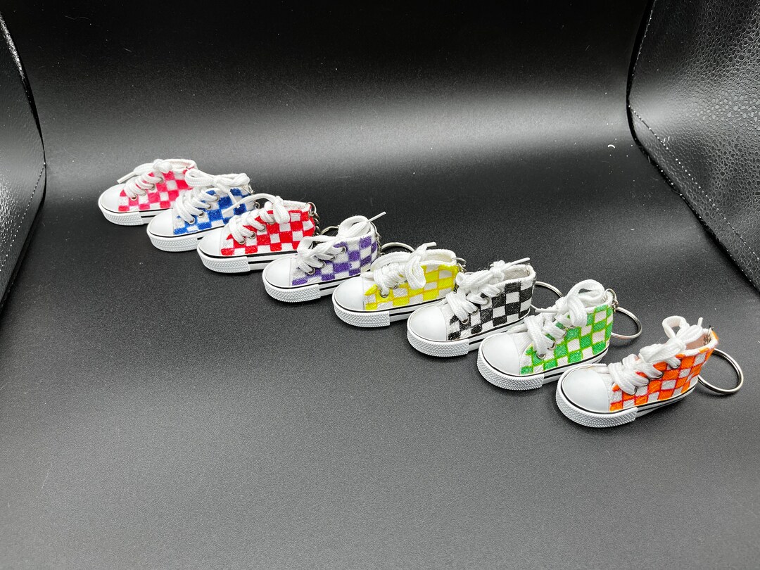 Custom Checkered Shoe Keychains - Etsy