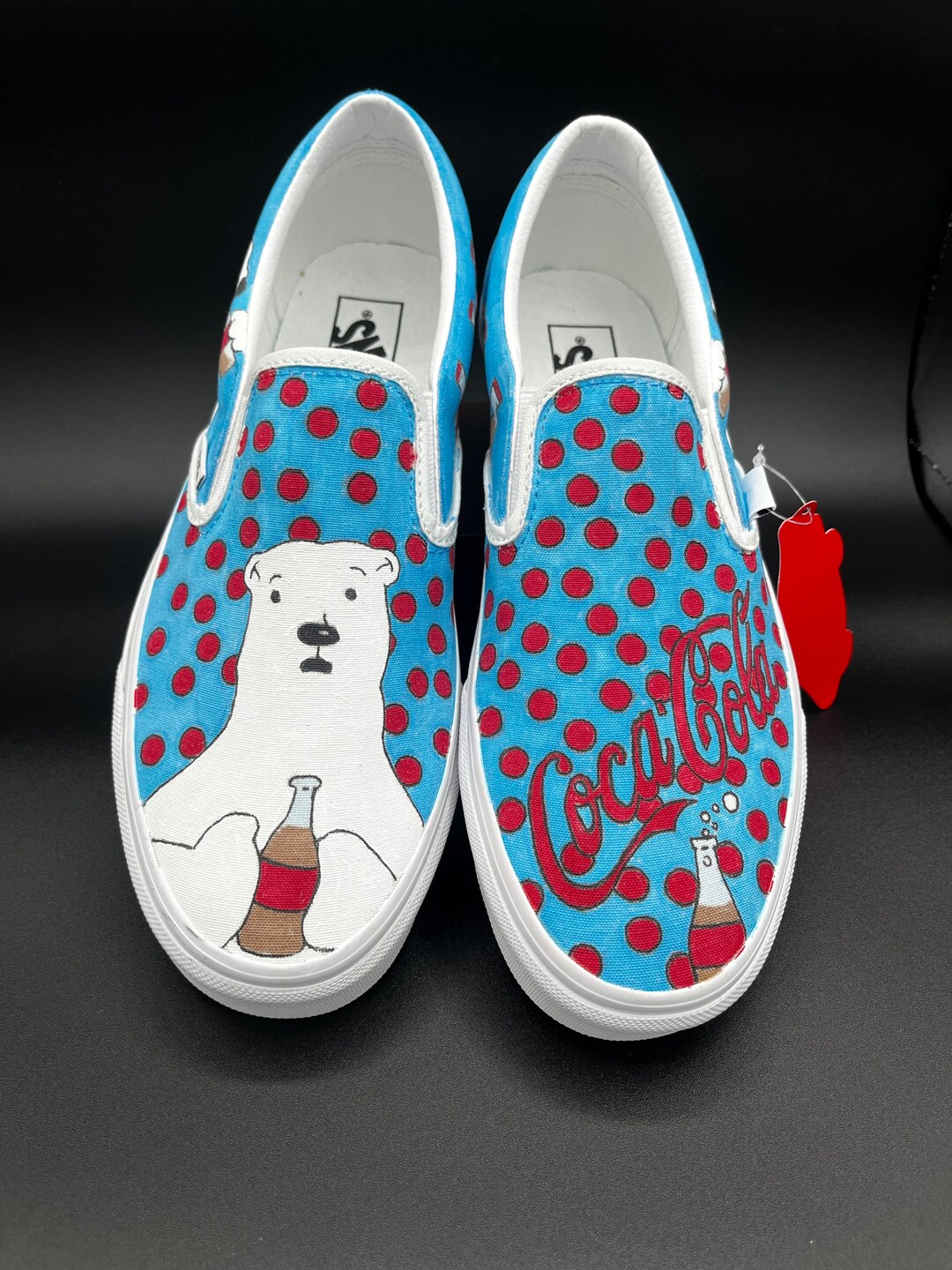 Custom Hand-painted Cocacola Vans – Personalized Brand-inspired ...