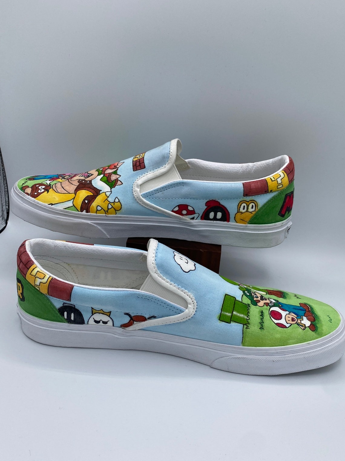 Super Mario Custom Vans | Etsy