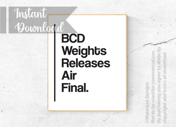 Instant Download SCUBA Safety Check BWRAF Digital | Etsy